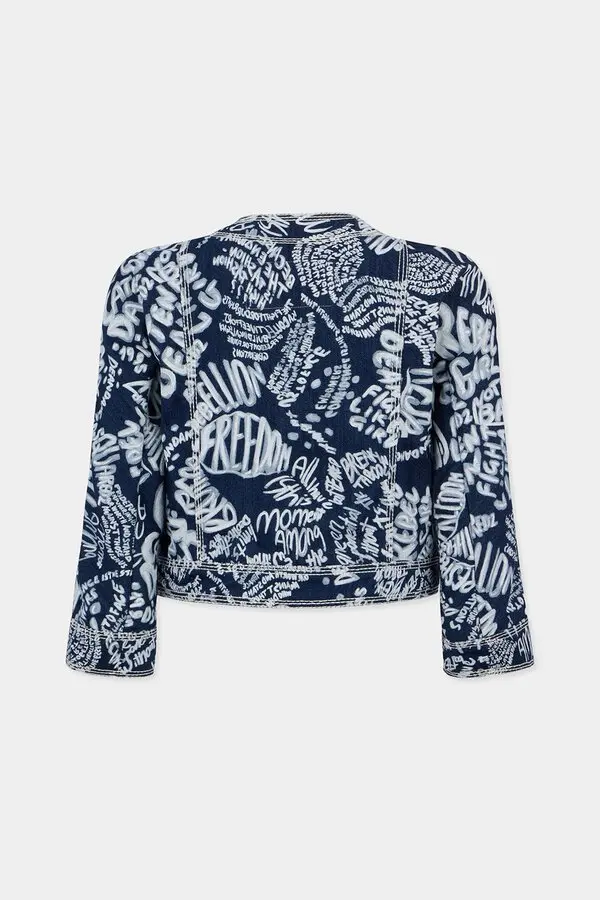 Dsquared2 Dark Flower Wash Mini Kaban Denim Jacket