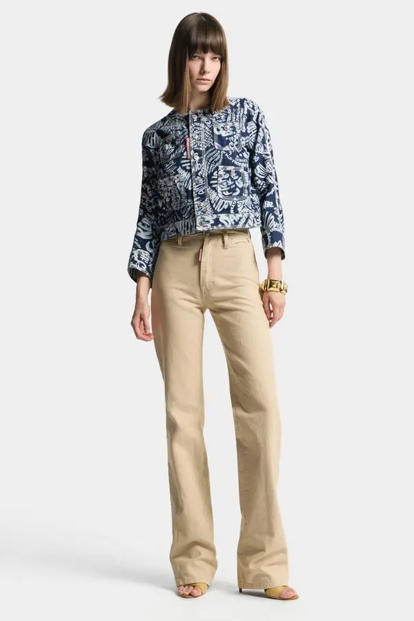 Dsquared2 Dark Flower Wash Mini Kaban Denim Jacket