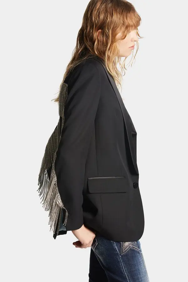 Dsquared2 Crystal Fringed Blazer