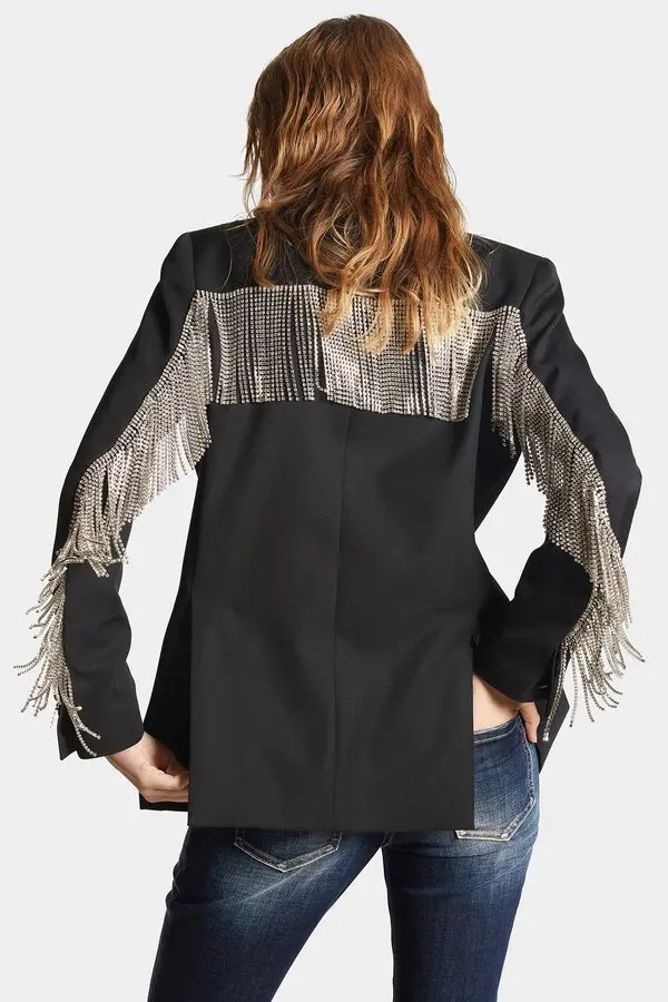 Dsquared2 Crystal Fringed Blazer