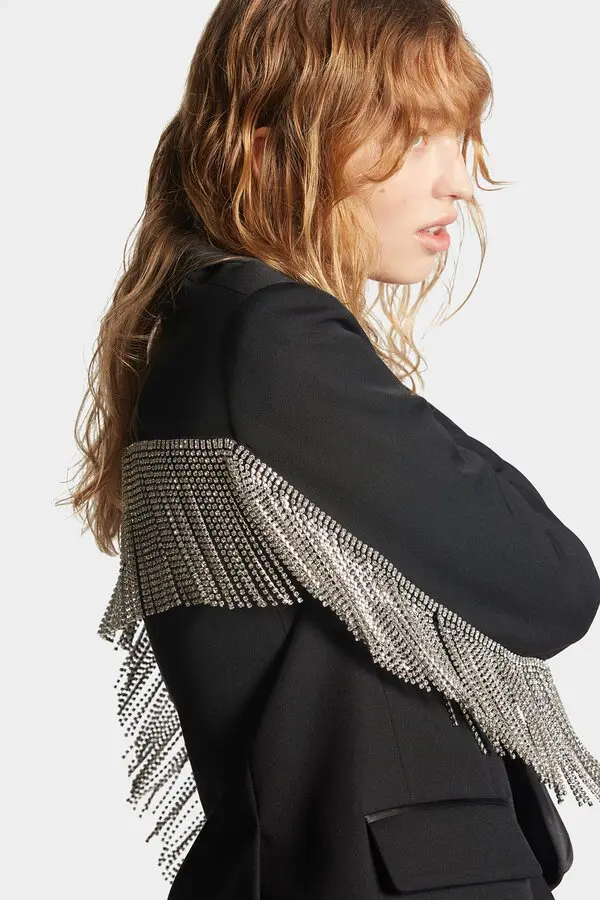 Dsquared2 Crystal Fringed Blazer