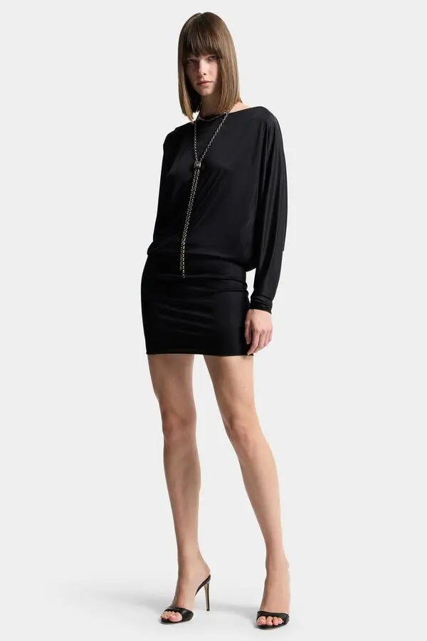 Dsquared2 Backless Mini Dress With Batwing Sleeves