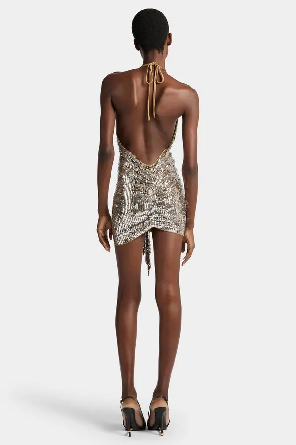 Dsquared2 Sequin Halterneck Mini Dress