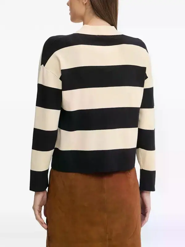 PEDRO DEL HIERRO Striped Polo-collar Sweater