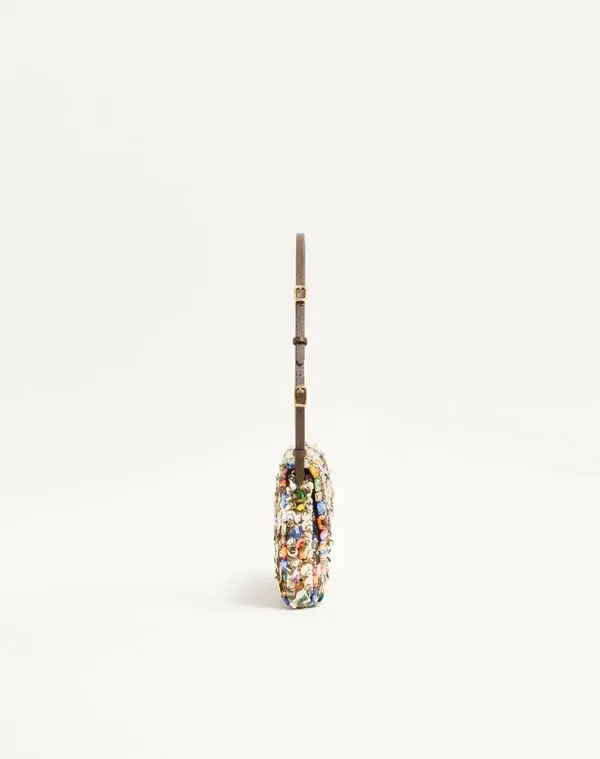 Valentino Garavani Devain Embroidered Shoulder Bag