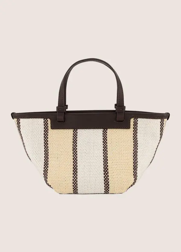 Vince Marin Woven Cotton Mini Tote - Multi