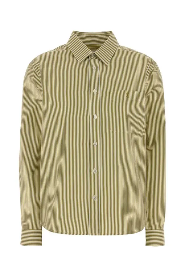 Saint Laurent Embroidered Poplin Shirt - Multicolor