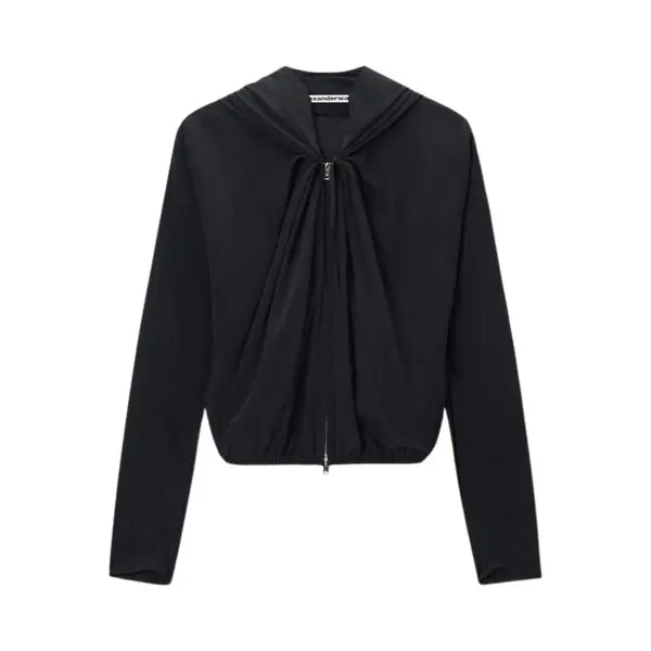 Alexander Wang Pleated Neckline Hoodie