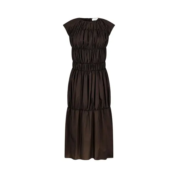 AMOMENTO Nylon Shirring Dress