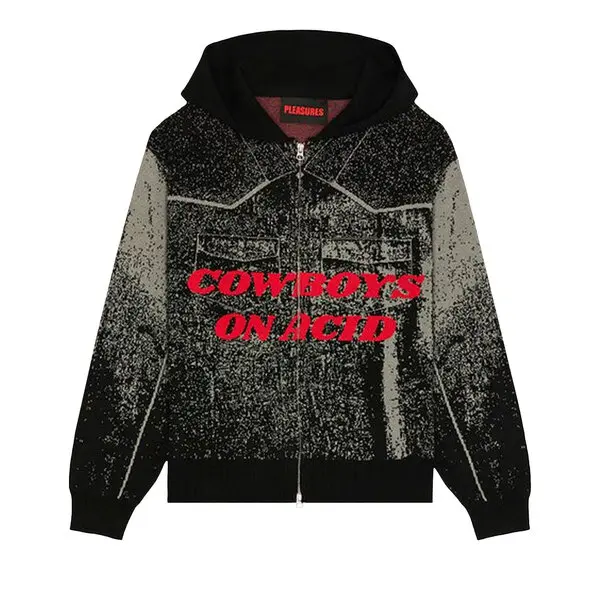 PLEASURES Acid Cowboy Knitted Hoodie