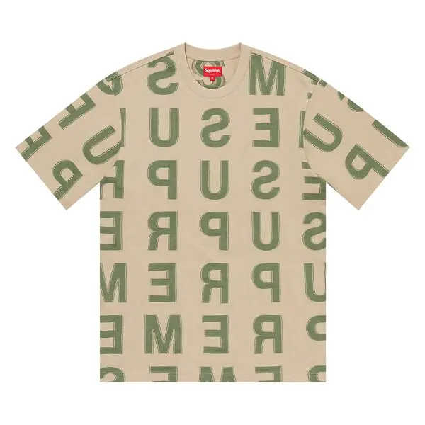Supreme Intarsia Short-sleeve Top 'clay - Tan