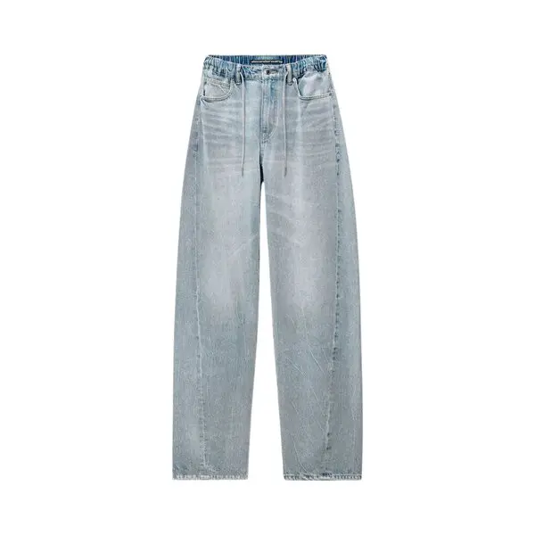 Alexander Wang Rhinestone Drawcord Balloon Jogger 'light Bleach