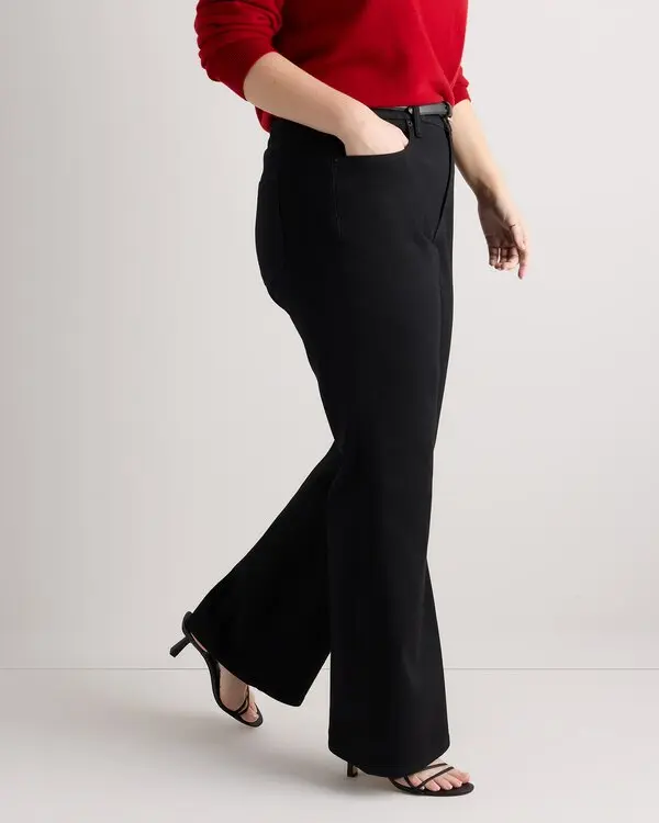 Quince Luna Stretch Flare Jeans 32 - Black
