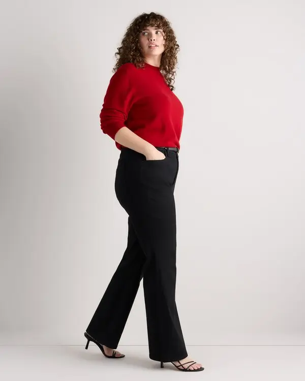 Quince Luna Stretch Flare Jeans 32 - Black