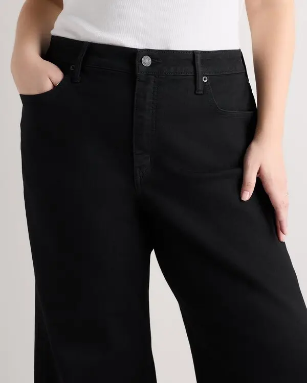 Quince Bella Stretch Wide Leg Jeans - Black