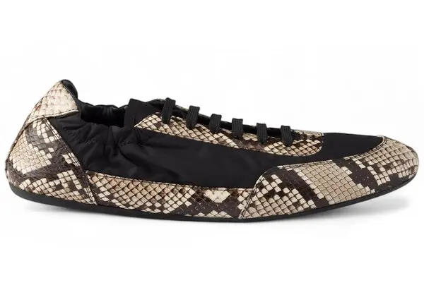 Prada Collapse Renylon Ayers Snakeskin Print - Black/stone