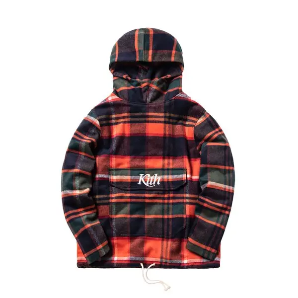 Kith Colorblocked Harrison Plaid Flannel Pullover