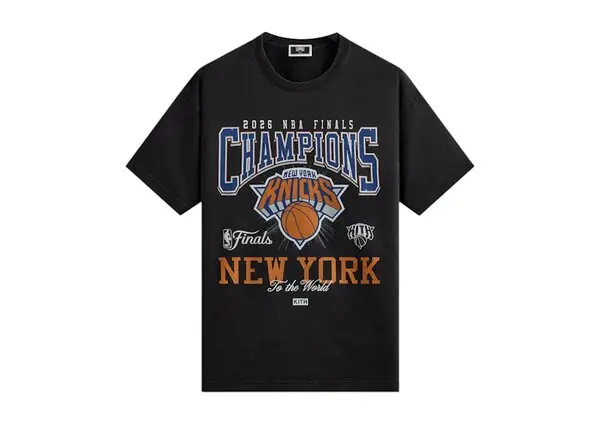 Kith X New York Knicks 2026 Champions Vintage Tee Shirt - Black