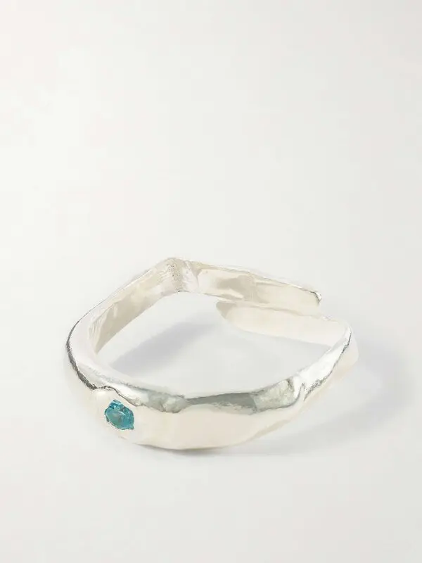 SIMUERO Aurelia Sterling Zirconia Toe Ring - Silver
