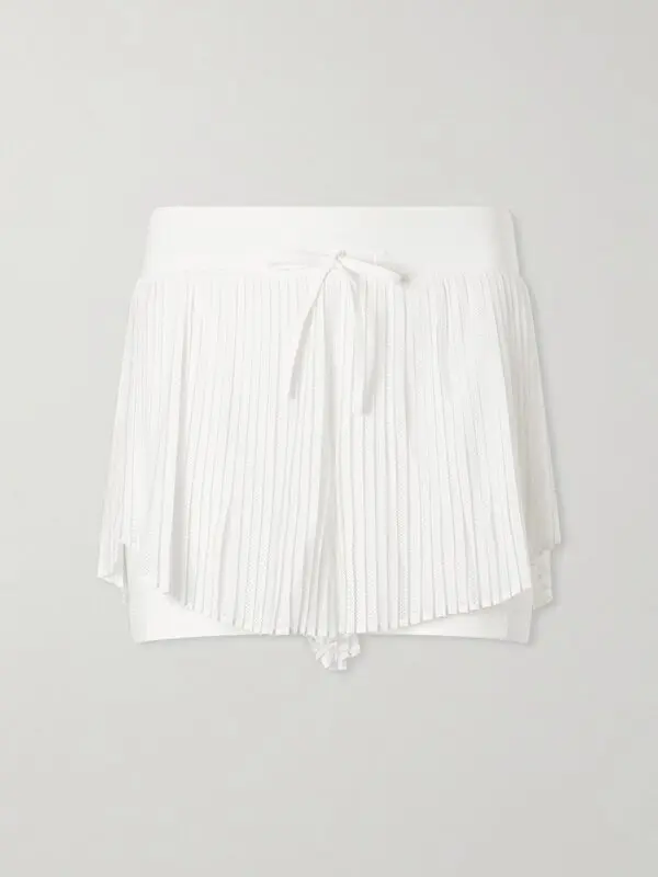 Lululemon Pleated Mesh Tennis Shorts - White
