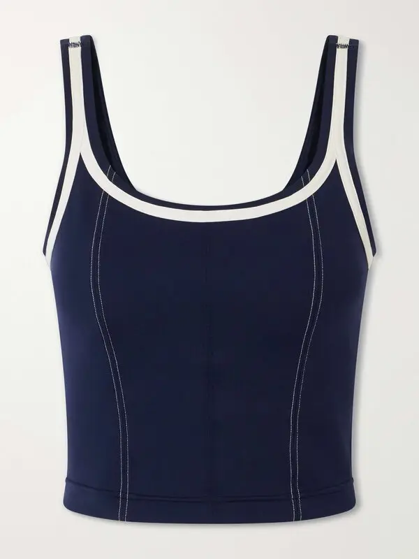 Lululemon Glow Up C/d Stretch-jersey Sports Bra - Navy