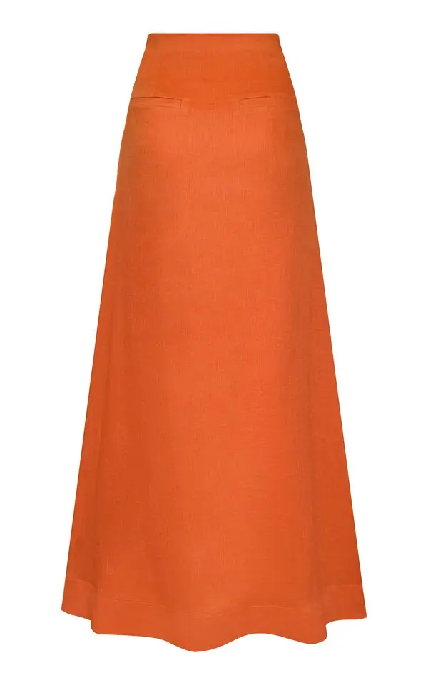 ANDRES OTALORA Errante Linen Maxi Skirt