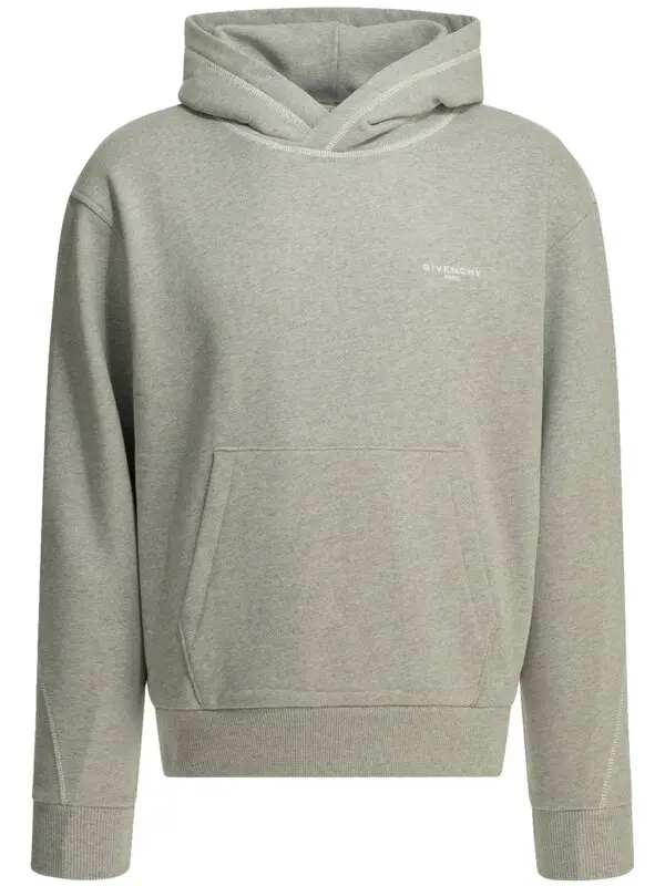 Givenchy Couture Seam Contrasted Stitch Hoodie - Gray