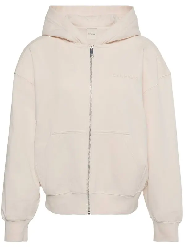 Calvin Klein Hooded Sweatshirt Terry Standard Logo Fz