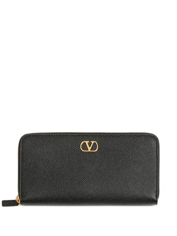 Valentino Garavani Zip Around Vlogo Wallet - Black