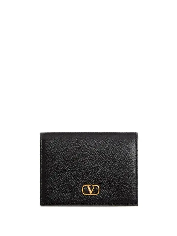 Valentino Garavani French Flap Wallet Vlogo - Black