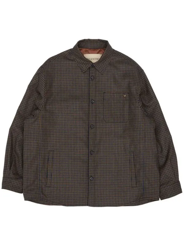 Valentino Garavani Checked Shirt Jacket - Brown