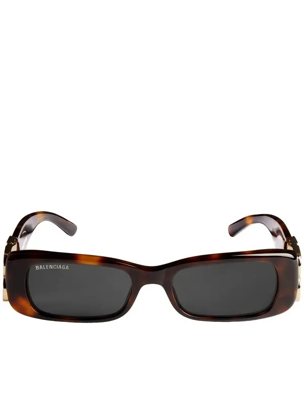 Balenciaga Dynasty Rectangle Glasses - Brown
