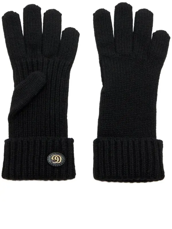 Gucci Wool And Cashmere Gloves With Double G Detail
