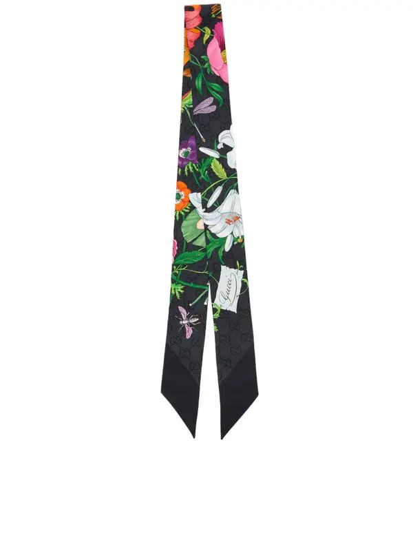Gucci Printed Silk Ribbon - Black