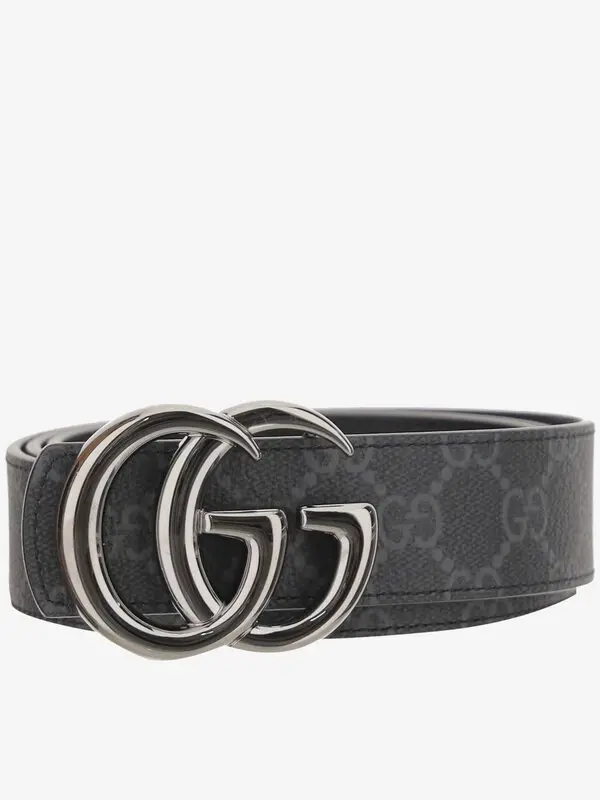 Gucci Reversible Gg Marmont Belt - Black
