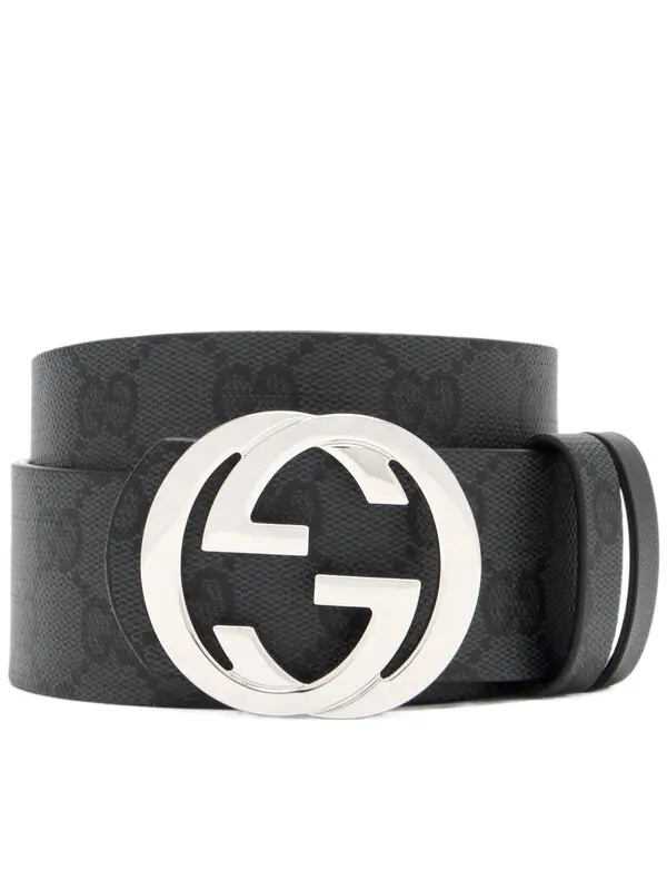 Gucci Reversible Belt With Gg Cross Buckle - Black