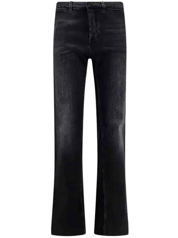 Gucci Cotton Denim Pants With Web Ribbon