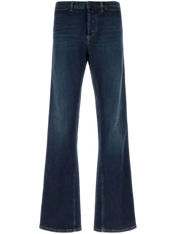 Gucci Cotton Denim Pants With Web Ribbon