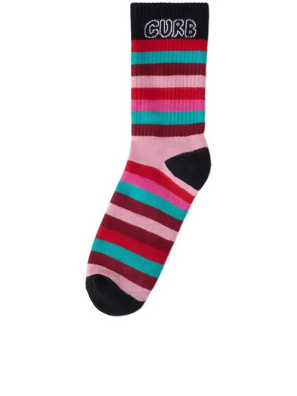 LANVIN Stripes Socks Curb - Red
