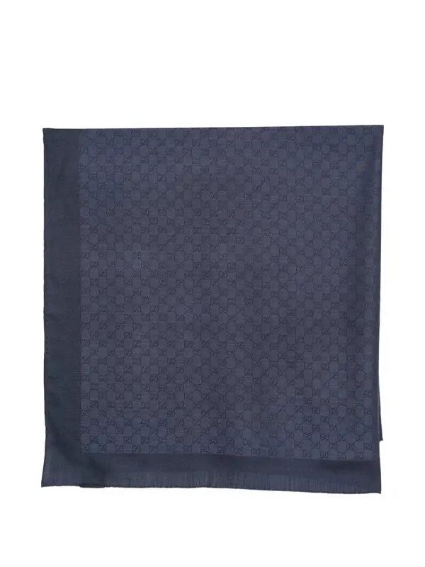 Gucci Gg Jacquard Wool And Silk Shawl