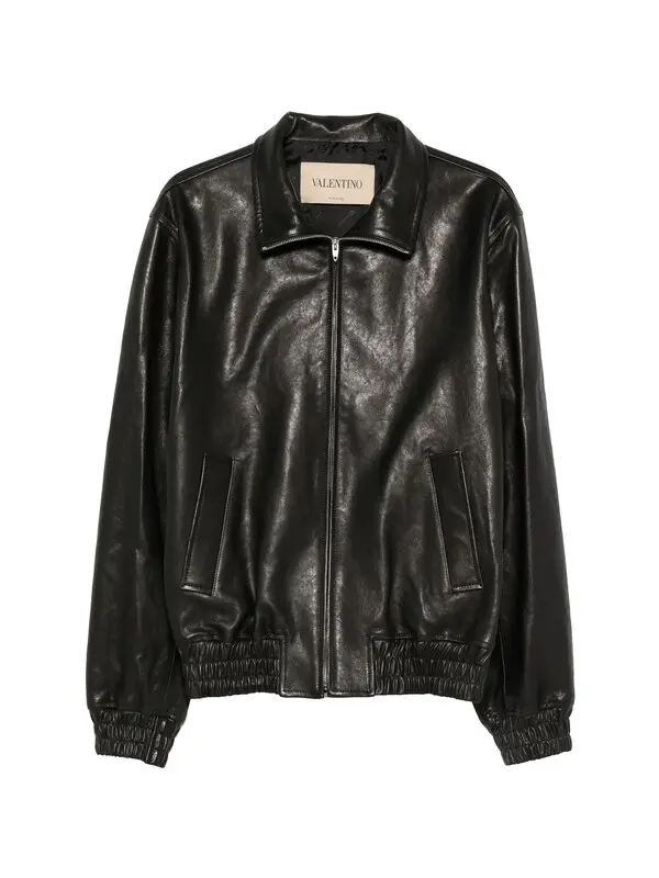 Valentino Garavani Leather Bomber Jacket