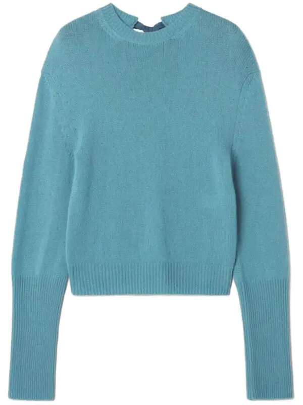 LANVIN Gros-grain Knot Detail Jumper - Blue