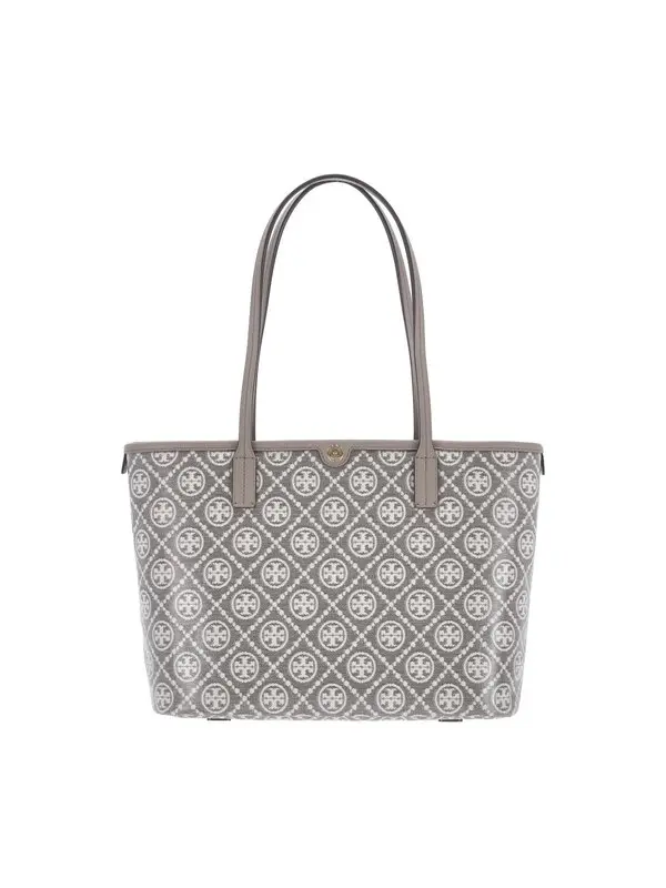 Tory Burch Small Tote Bag "t-monogram - Gray
