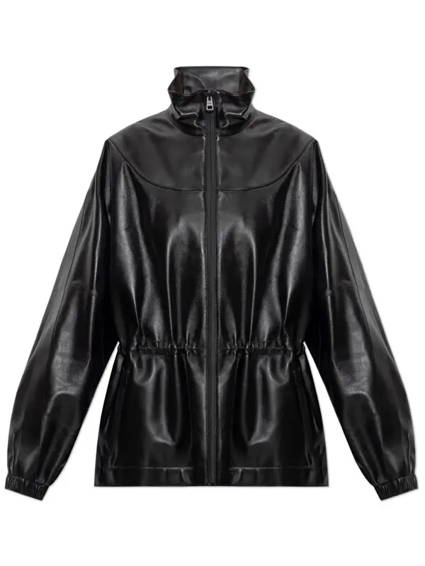 Givenchy Leather Zip-up Jacket With Drawstring Waist