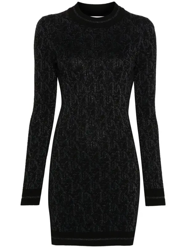 Palm Angels Monogram Jacquard Mini Dress