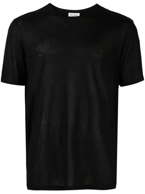 Saint Laurent Crew Neck T-shirt - Black