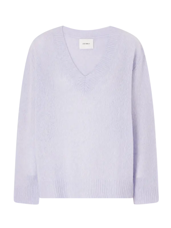 LISA YANG Leona Cashmere And Silk-blend V-neck Sweater - Purple