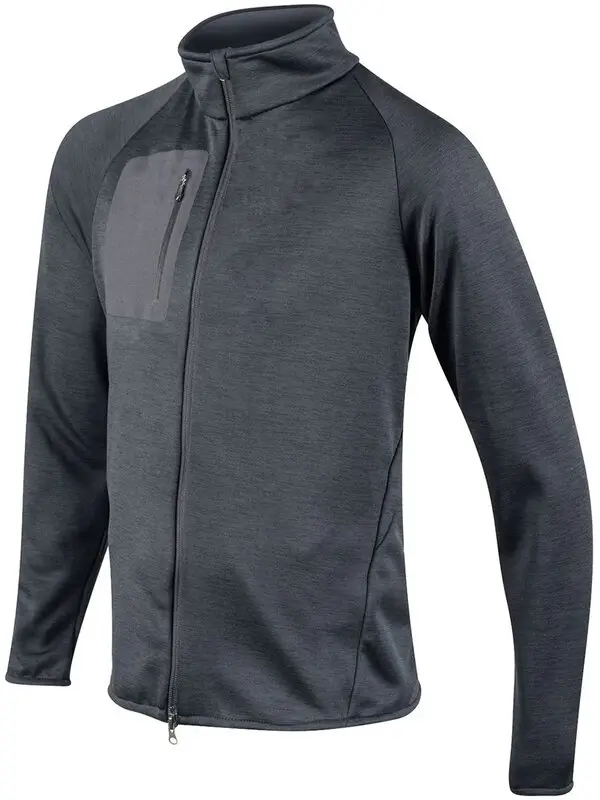 KOMPERDELL Full Zip Technical Sweater With Pocket - Black
