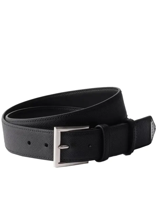 Prada Saffiano Calfskin Belt - Black