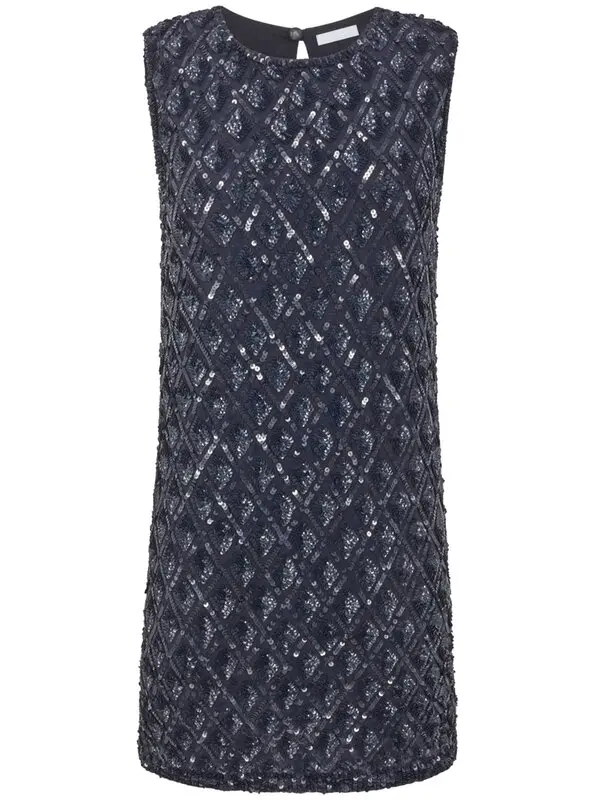 P.a.r.o.s.h P. A.r. O.s. H. Embroidered Mini Dress - Blue